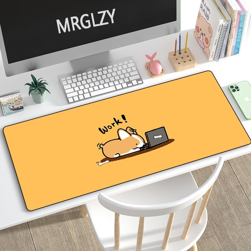 Mairuige Cute Corgi Dog Large Mouse Pad Mouse Gamer Kawaii Anime ...