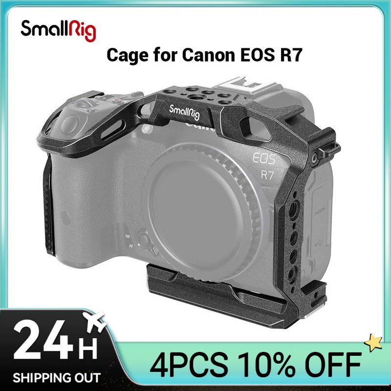 SmallRig “Black Mamba” Cage for Canon EOS R7/R10 with 1/4"-20 ARRI Hole ...