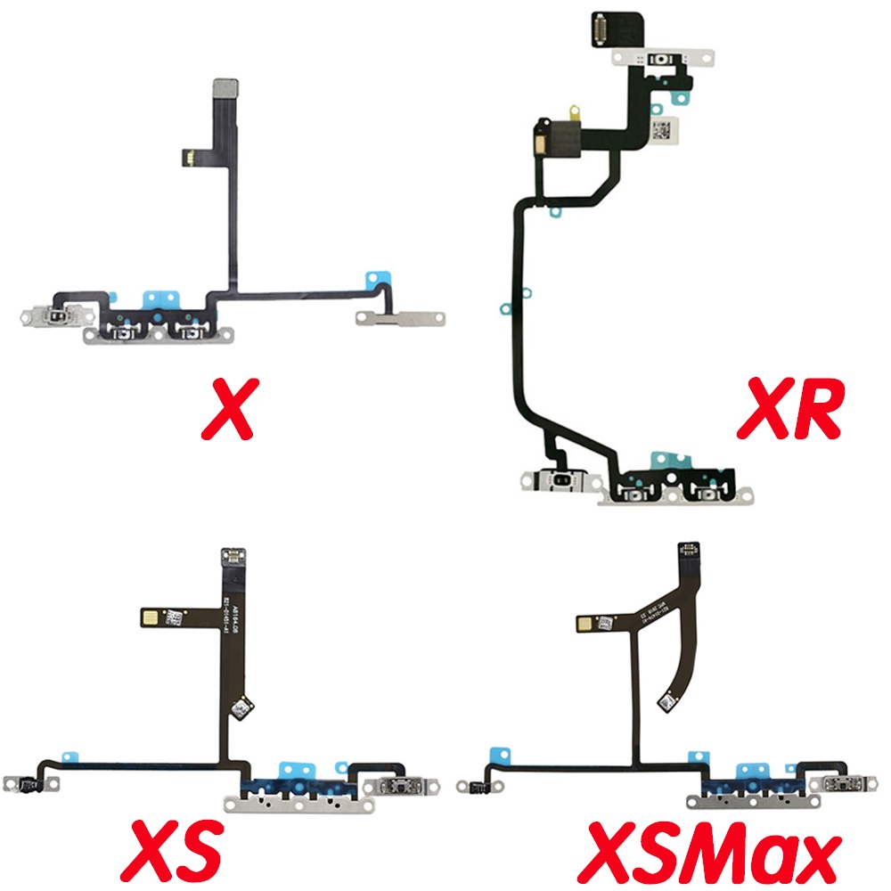 Volume Control Mute Button Switch Connector Flex Cable For iPhone X XR ...