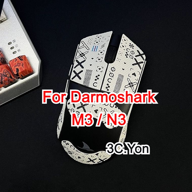 Mouse Skin Anti-Slip Side Grips For Darmoshark N3 M3 Wireless Gaming ...