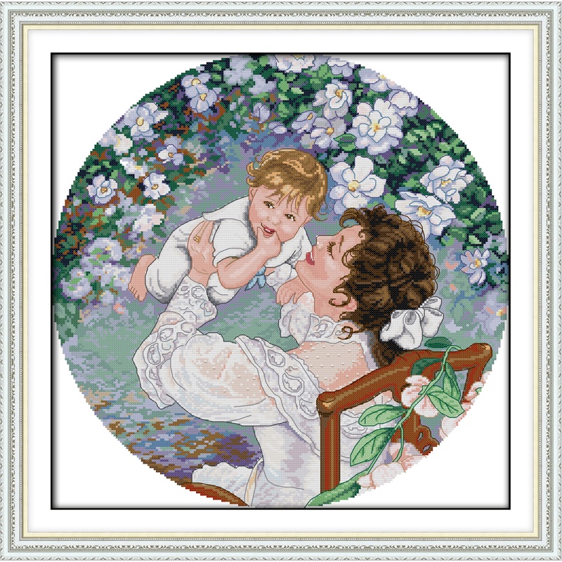 Joy Sunday Stamped Cross Stitch Ktis DMC Threads Chinese CroStitch Set ...