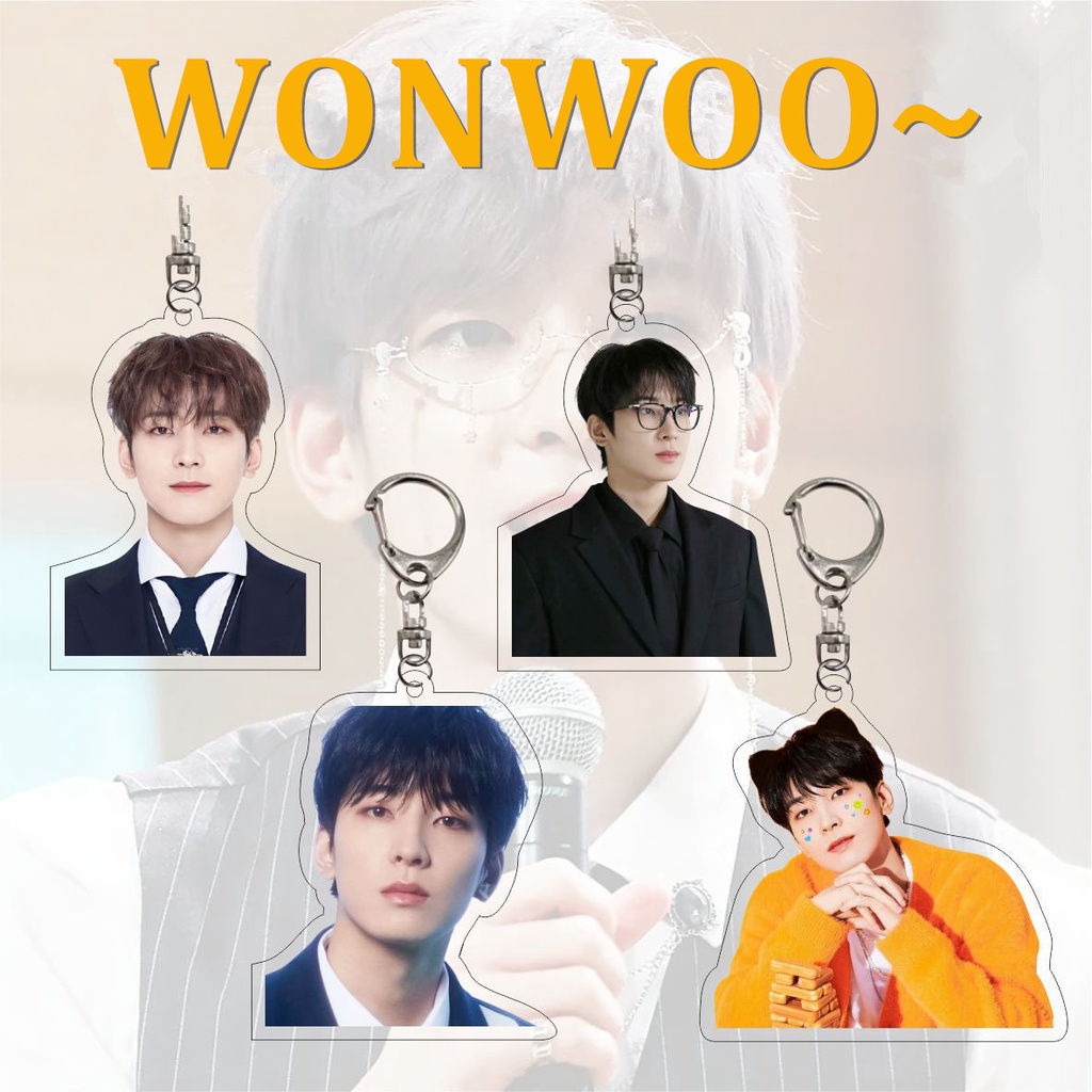 1pc SEVENTEEN Acrylic Key Chain JUN HOSHI WONWOO WOOZI Key Ring Hanging ...