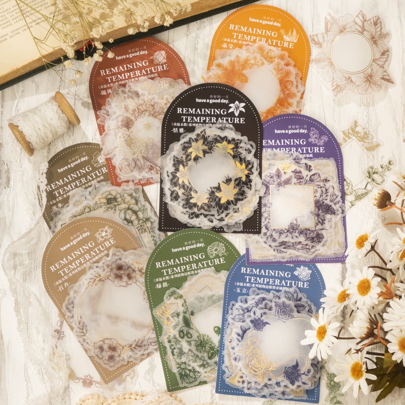 20 pcs Scrapbooking sheets sticker sulphate paper flower plant border ...