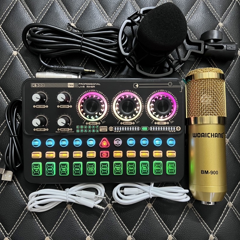 Cheap Recording Mic Set 2022, Latest BM900 Mic + K900 Card Integrated ...