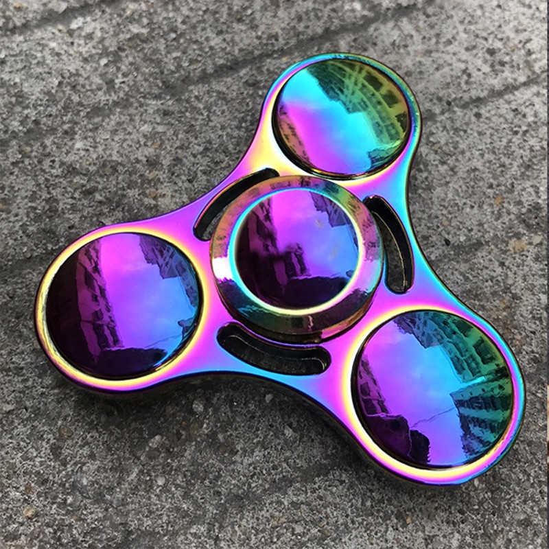 Colorful Zinc Alloy Fidget Spinner Gyro Toys R188 Metal Bearing Rainbow ...