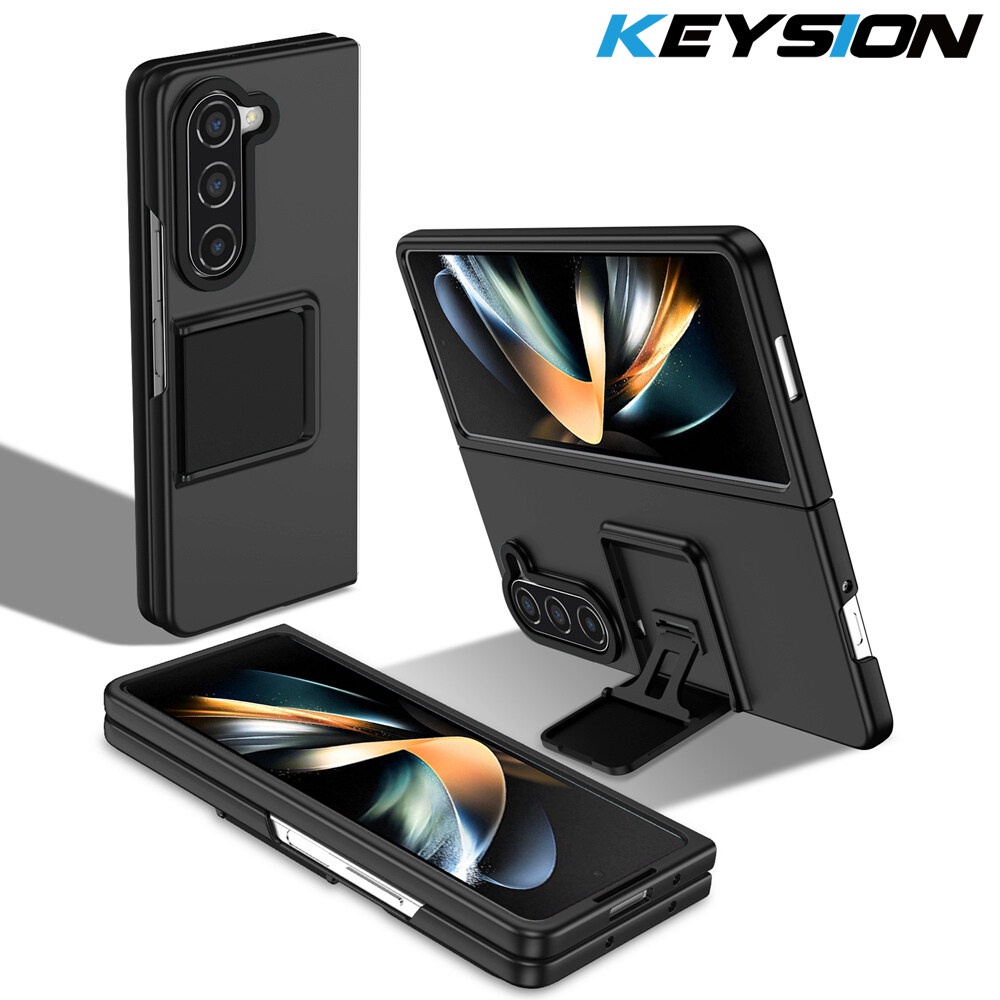 KEYSION Luxury Live Stand Case for Samsung Galaxy Z Fold 5 5G PC ...
