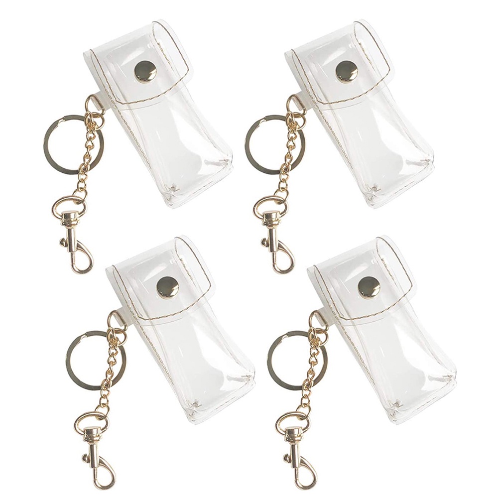 1Pc Clear Chapstick Pouch Keychain PVC Material Fashion Keychain ...