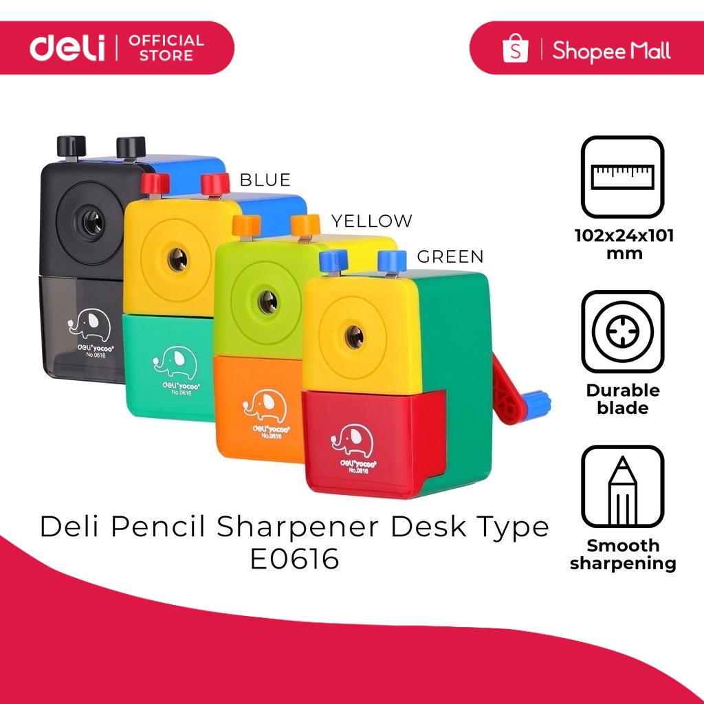 Deli E0616 Pencil Sharpener Desk Type | Shopee Philippines