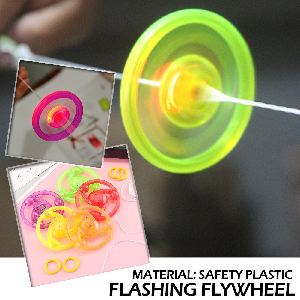 Novelty Flywheel Flash Gyro Hand Pull Luminous Flashing Rope Flywheel ...
