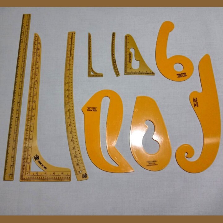 .. package of 10 sewing pattern rulers \ sewing tools / SEWING TOOLS ...