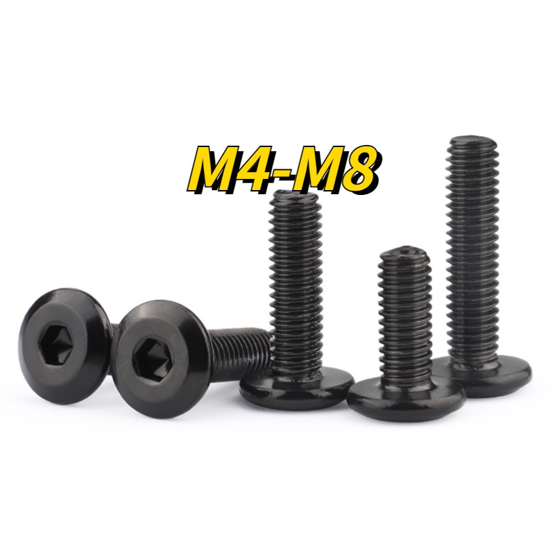 [XNY] M4m5m6m8 Black Stainless Steel Chamfered Hexagon Socket Screw ...
