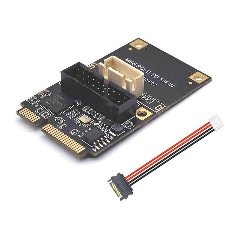 Mini PCIE to 19Pin 2Port USB3.0 Adapter Expansion Card Riser Mini PCI ...