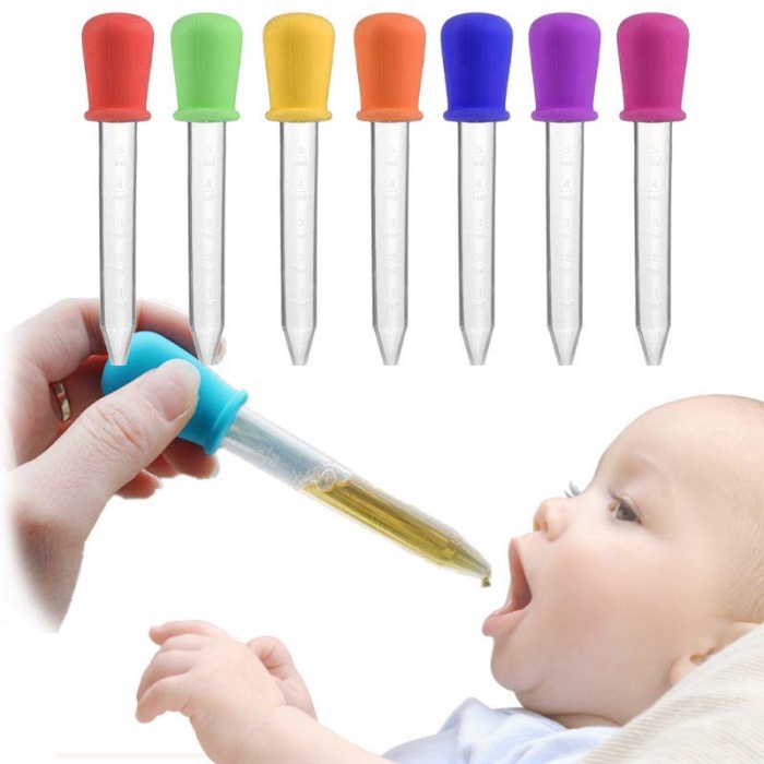 5 ml silicone pipette liquid food dropper plastic feeder baby dropper ...