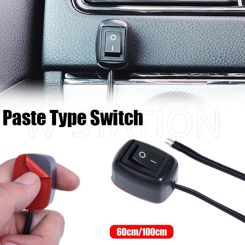 60/100cm Universal Car Paste Type Switch Convenient Push Button Switch ...