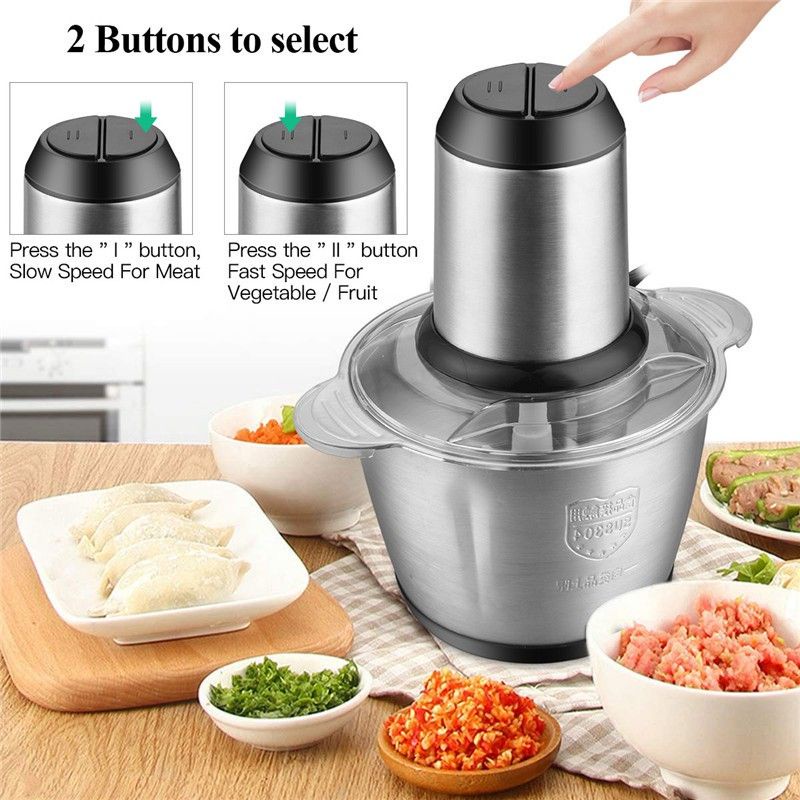 Food Processor Kitchen Electric Meat Grinder Mincer Chopper Powerful ...