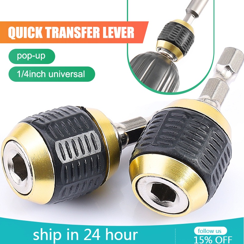 1/4 'Hex Shank Drill Bits Adapter 60mm Keyless Drill Chuck Screwdriver ...