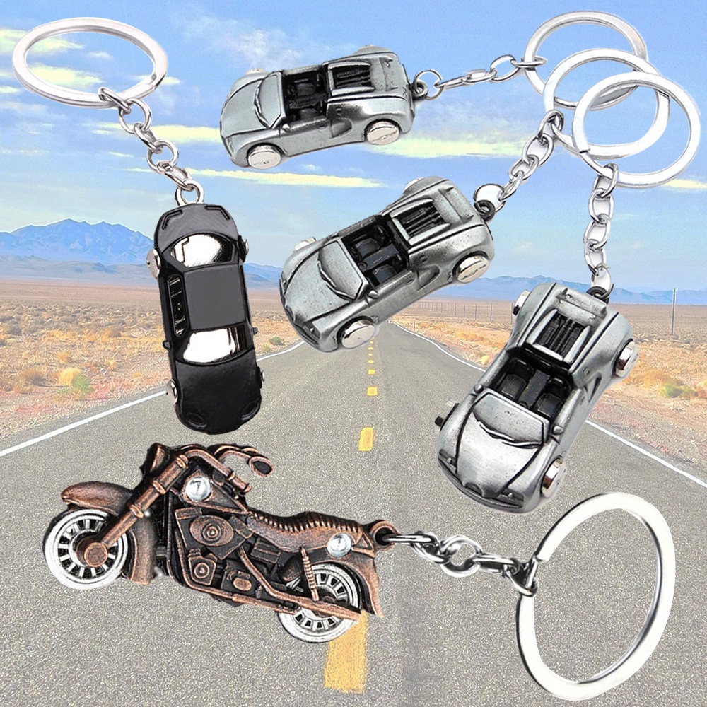 Vintage Transport Vehicle Metal Keychain Fashion Car Motorcycle Shape ...