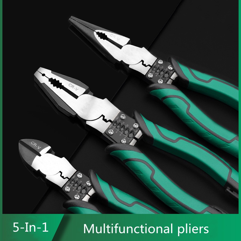 5-In-1 Wire Plier Wire Cutter Wire Stripping Plier Combination Plier ...