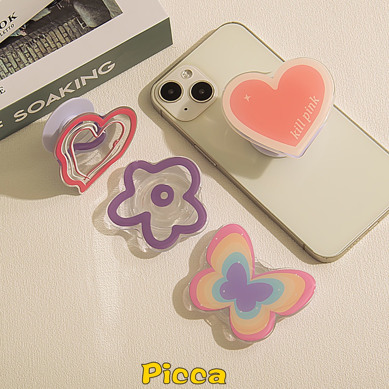 Ins Trendy Love Heart Barbie Mobile Phone Stand Holder Cute Cartoon ...