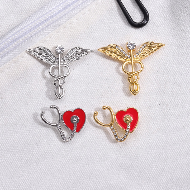 Creative Medical Device Enamel Brooch Stethoscope Lapel Pin Souvenir ...