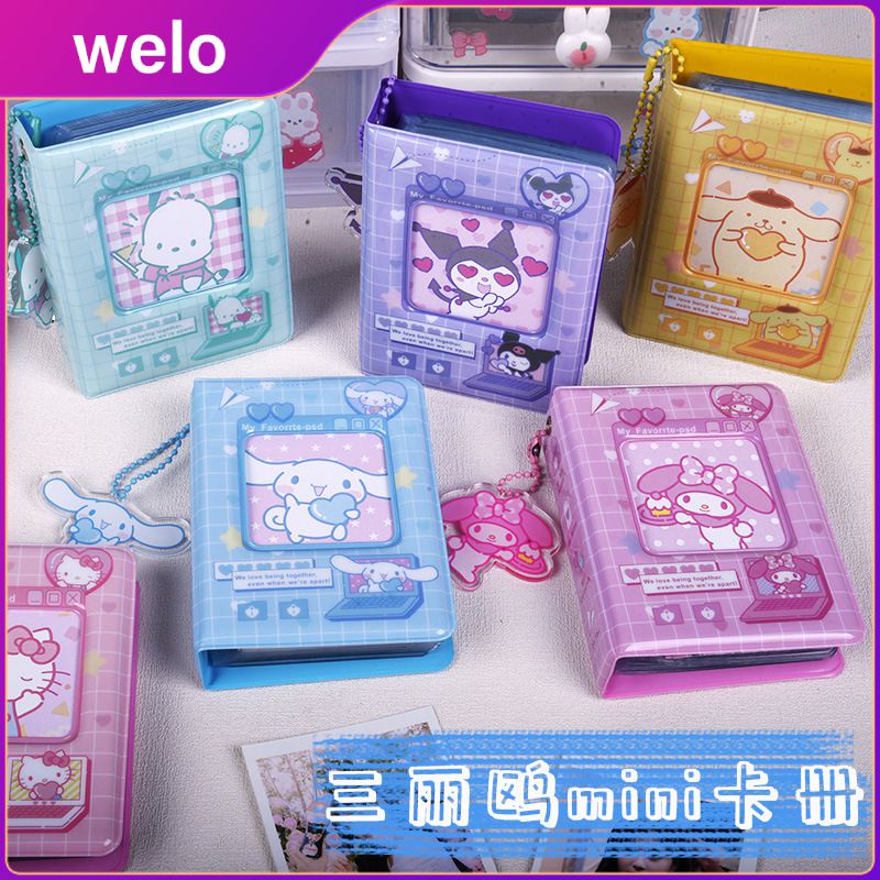 WELO Cute Sanrio Card Photo Album Cartoon Cinnamoroll Melody Kuromi ...
