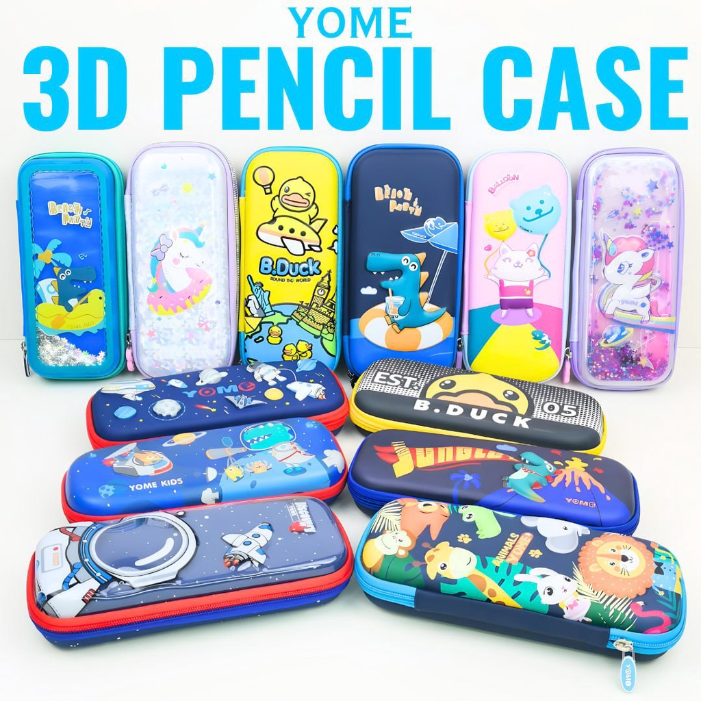BYJ 3D Cute Cartoons School Stationery Pen Box For Kids Adorable Pencil ...