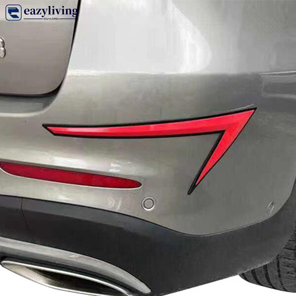 EAZYLIVING 2Pcs Car Front/Rear Bumper Protector Strip Edge Guard Corner ...
