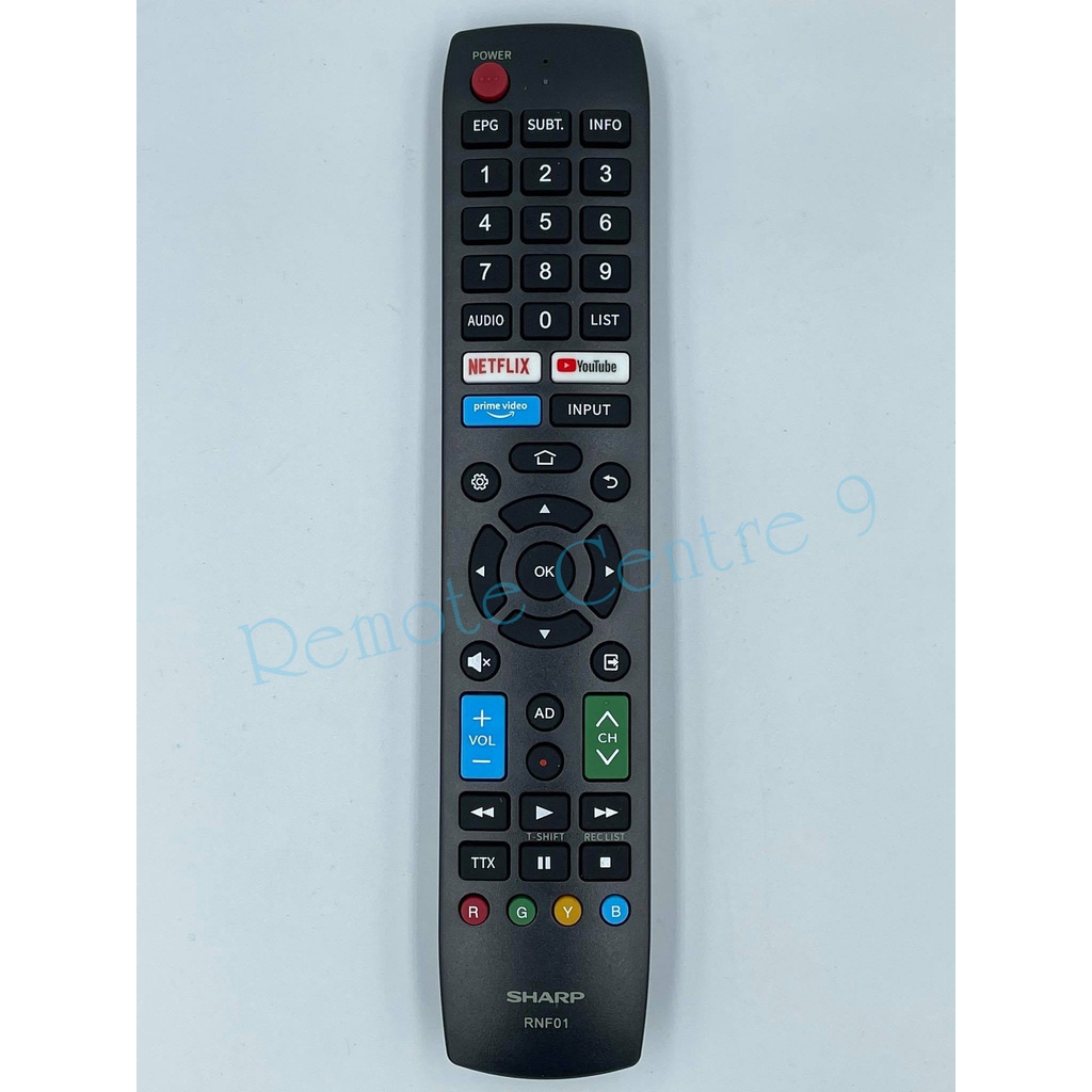 Sharp rnf01 TV remote control for 4t-c55cj2x/2t-40ce1x (4K,HDR, smart ...