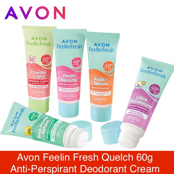Avon Feelin Fresh Crystal Tawas Pearl Beauty Powder Light Serum BHA ...