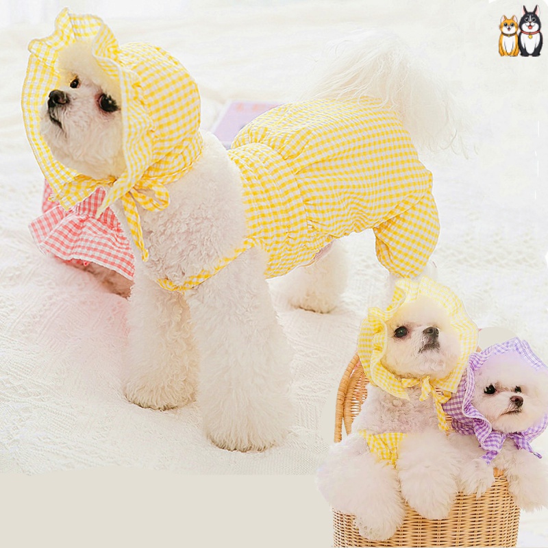 Pet Clothes With Hat/Dog four legged clothes/Pet air conditioning ...