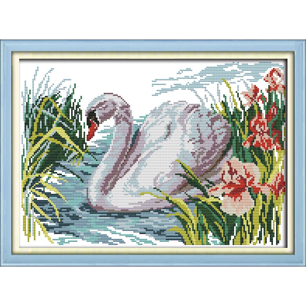 Joy Sunday Stamped Cross Stitch Ktis DMC Threads Chinese Needlework ...