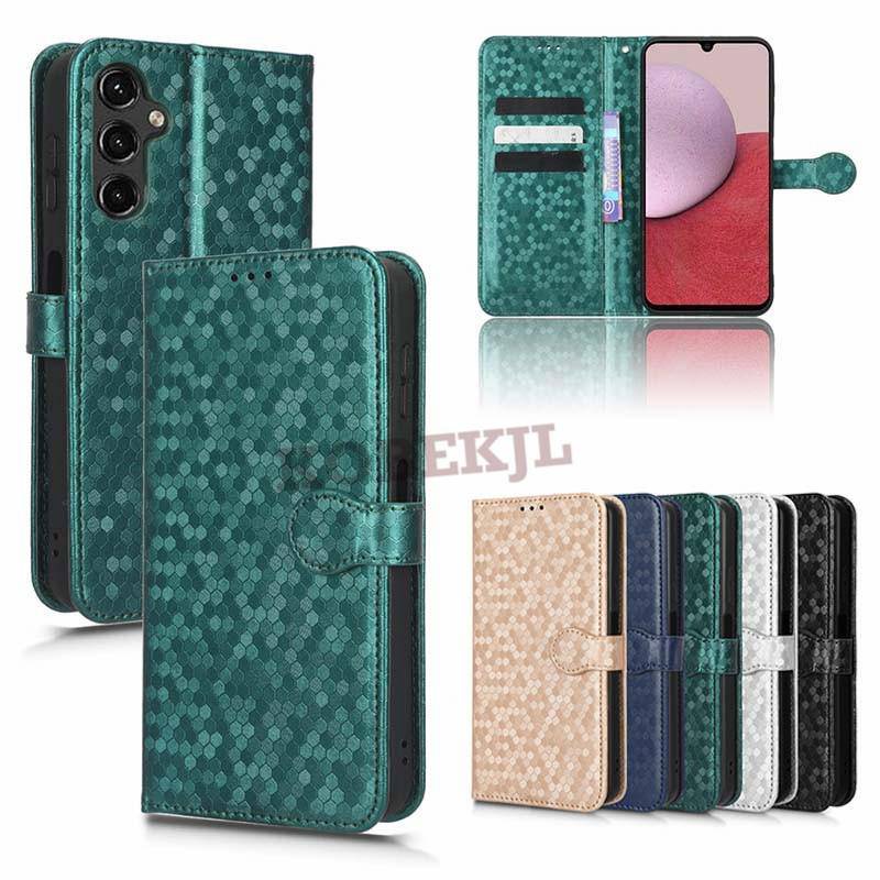 Samsung GalaxyA24 Case Flip Polka Dot PU Leather Wallet Card Slot Phone Cover Samsung A24 A34 ...