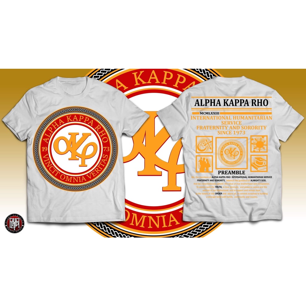 1973 AKP 50th Anniversary Alpha Kappa Rho Full Sublimation Frat Shirt ...