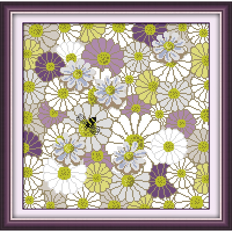 Joy Sunday Stamped Cross Stitch Ktis DMC Threads Chinese DIY Needlework ...