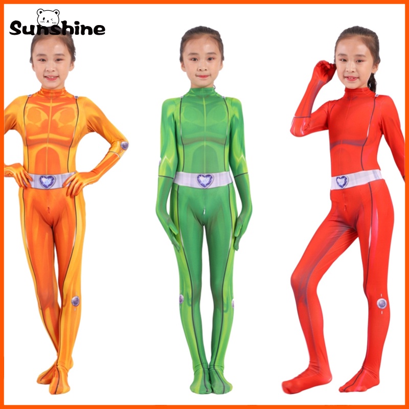 Cosplay Totally Spies Costume Adult Girls Clover Ewing Halloween Costumes For Women Alexandra