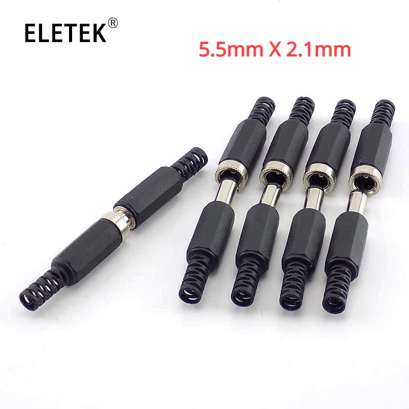 10Pcs DC Female Male Power Plug 5.5mm X 2.1mm Male Female Jack Socket ...