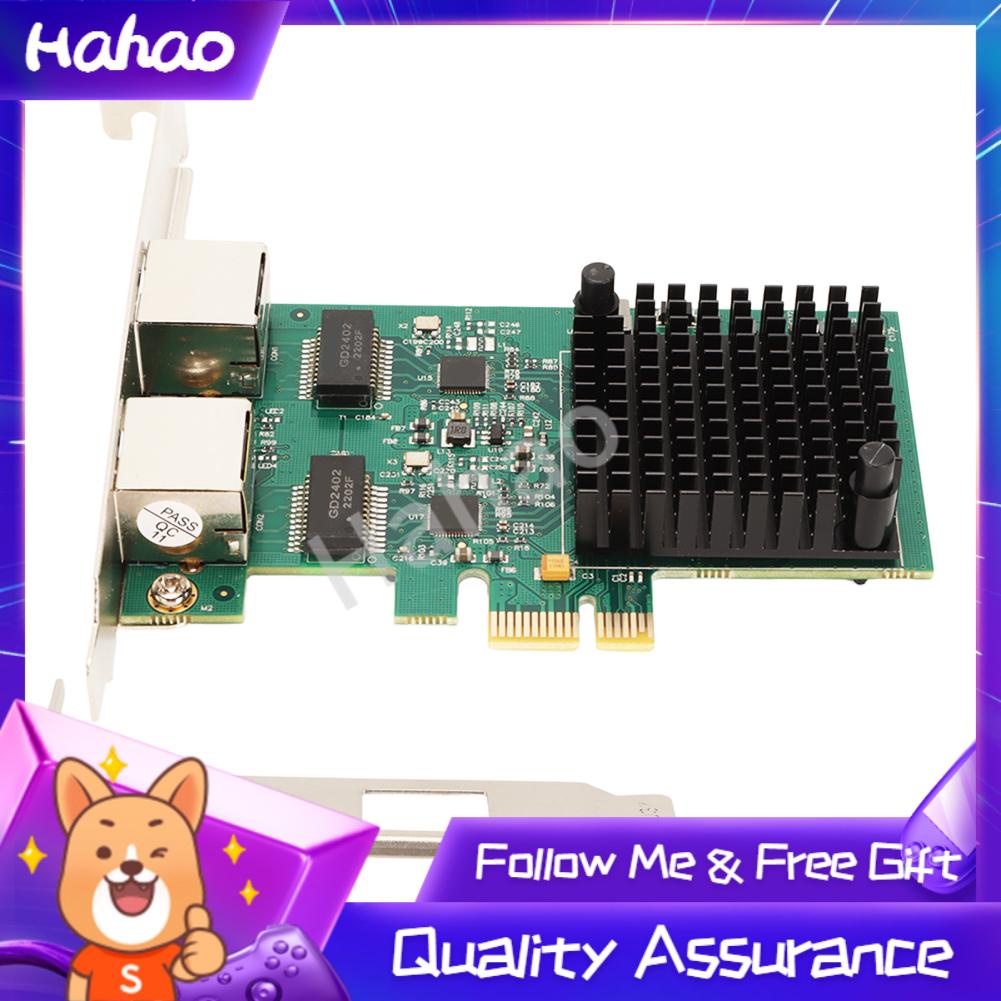 Hahao PCIE X1 Network Card Dual Port 2.5G RJ45 Ports Copper Ethernet ...