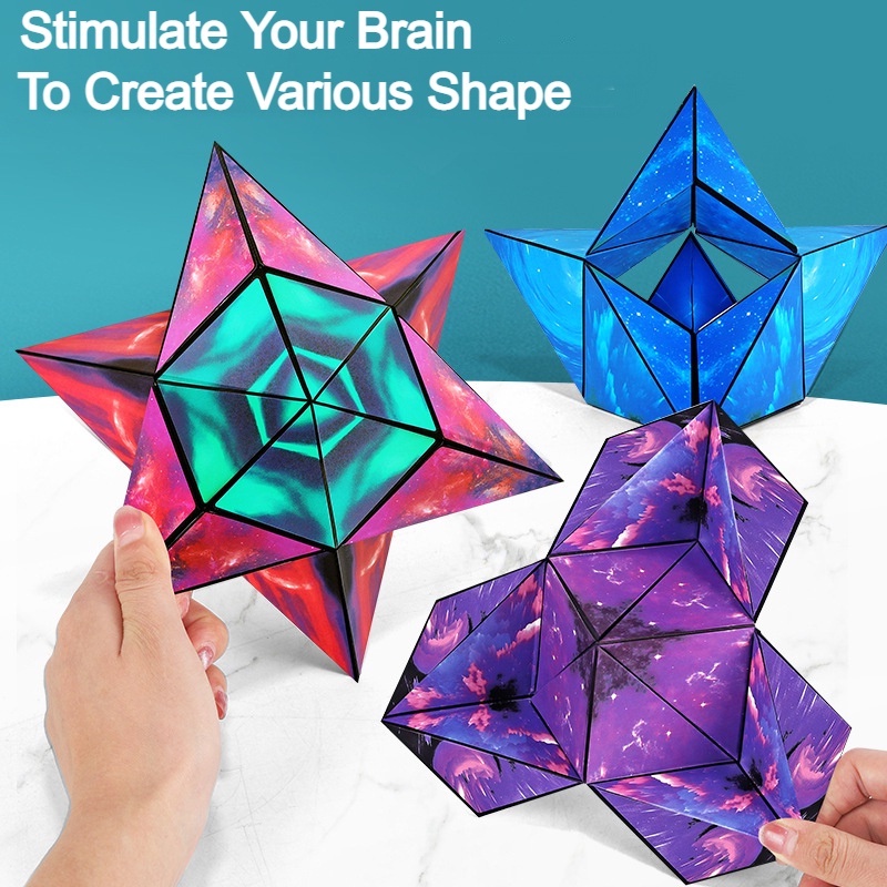 3D Magnetic Rubik Magic Cube Kids Puzzle Cube Toys Cubik Fidget Toys ...