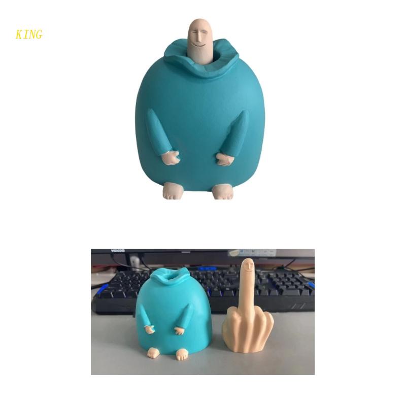 King resin sculpture, middle finger sculpture, used for decoration of ...