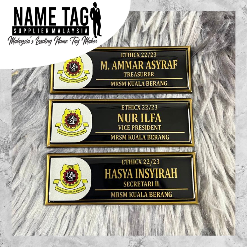 Name Tag Sekolah MARA Epoxy Custom Logo MAGNET & PIN | Shopee Philippines
