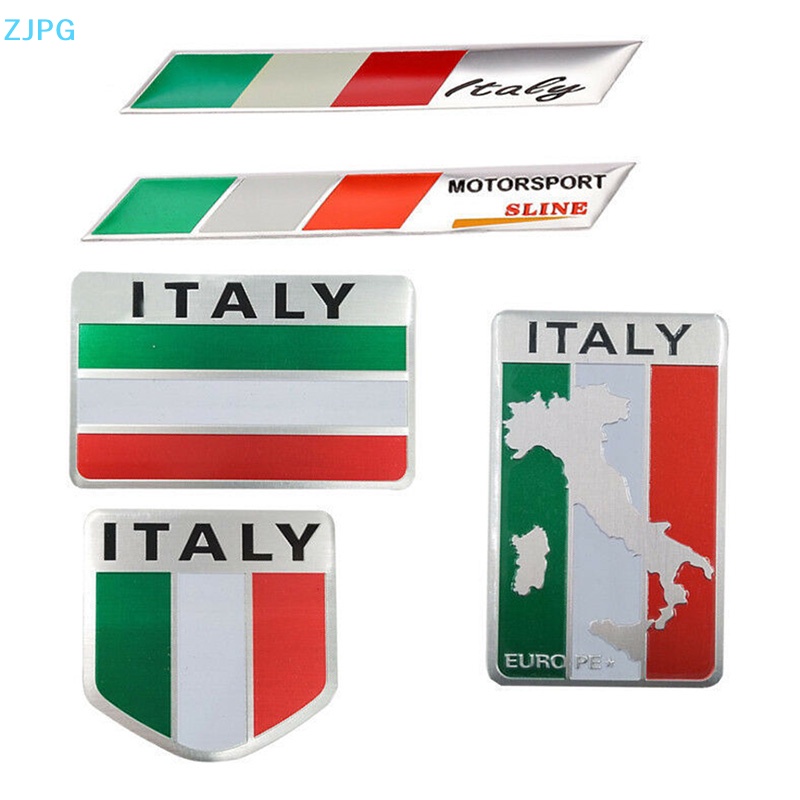 ZJPG> Aluminum 3D Metal ITALY Italian Flag Sticker Emblem Badge Decal ...