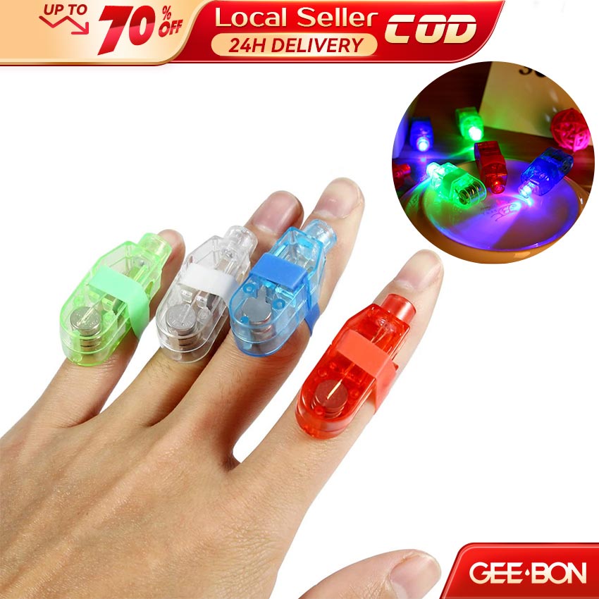 GEEBON LED Laser Finger Light Glowing Dazzle Colour Laser Emitting Lamp ...