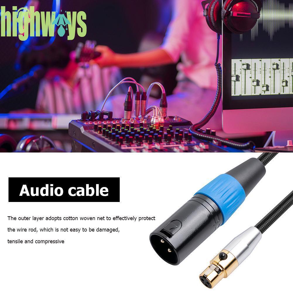 XLR Male to Mini XLR Female Audio Cable Connector for Canon Camera ...