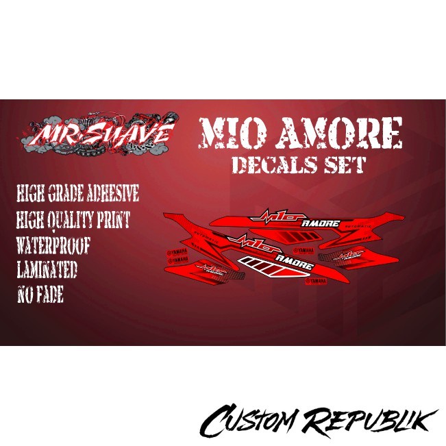 Mio Amore Decals Set D2 (Red) | Shopee Philippines