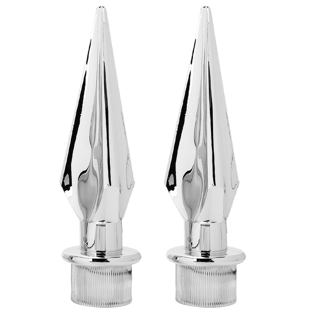 2pcs Hall Replacement Professional Plastic Decorated Flag Pole Head ...