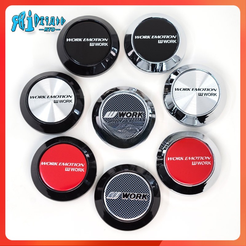RTO 4PCS/lot 64MM Car Wheel Center Caps for WORK EMOTION WHEEL Emblem ...