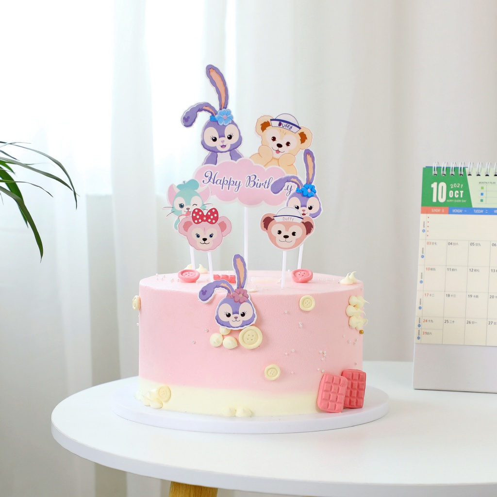 Cute Cartoon Rabbit Ccake Topper Decoration Cake Decorations Birthday ...