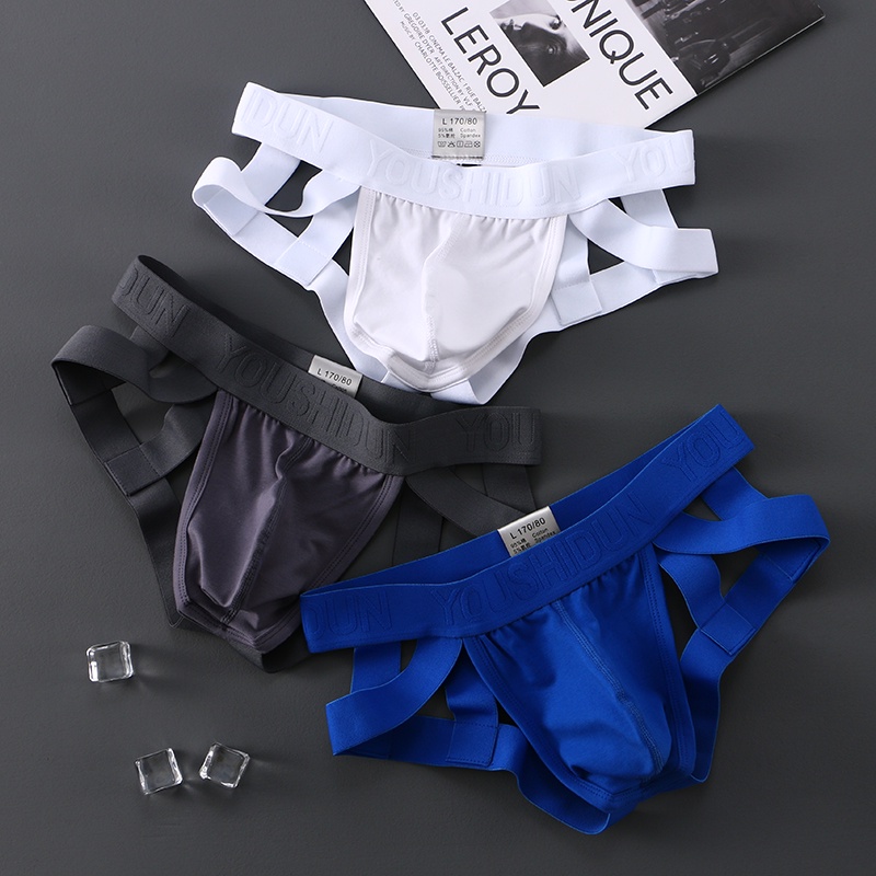Underwear Back Hallow Men's Solid Briefs Men's Jockstrap Men's G-Strings & Thongs Panties ...