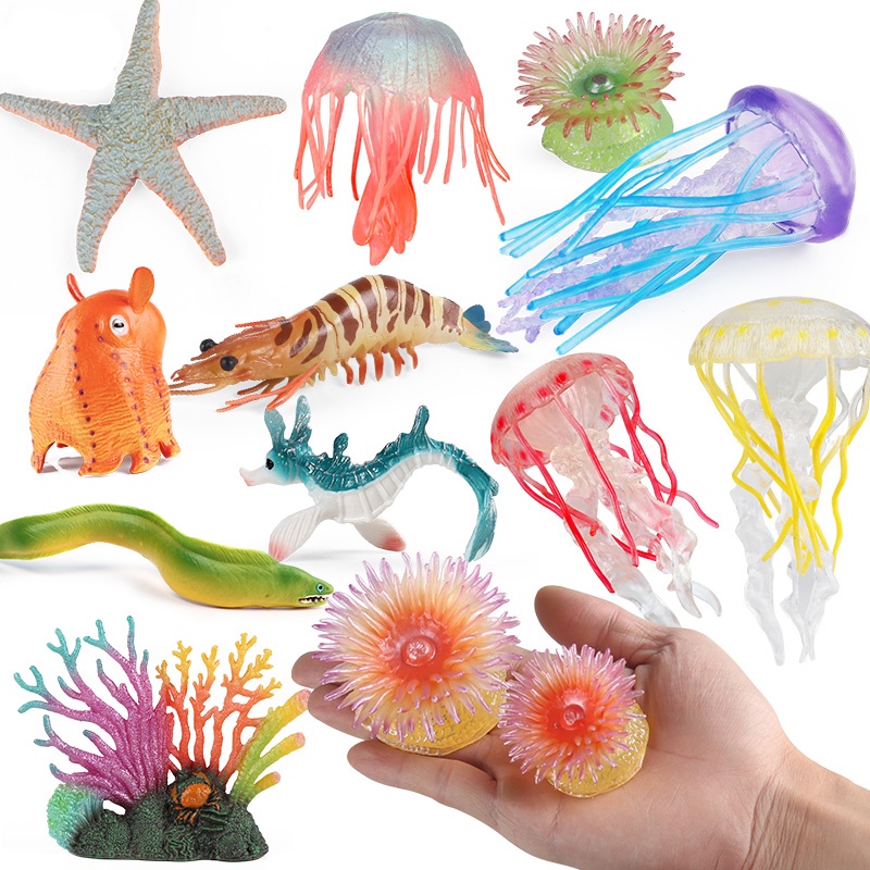 Simulation Ocean Jellyfish Starfish Sea Anemone Coral Shrimp Animals ...