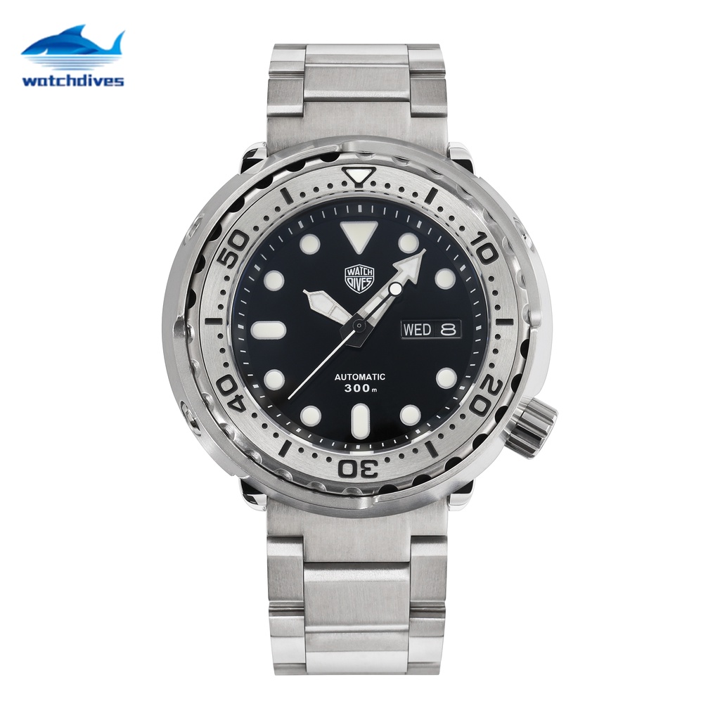 Watchdives WD Full Steel Tuna Automatic Dive Watch NH35 Mechanical Dive ...